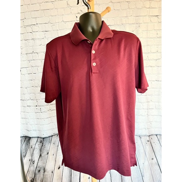 adidas | Shirts | Mens Adidas Puremotion Shirt Golf Polo Red Maroon M ...